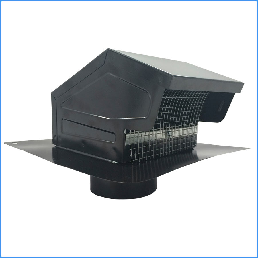 Builder's Best Black Metal Roof Vent Cap - 6" W/ Collar – wagen air supply